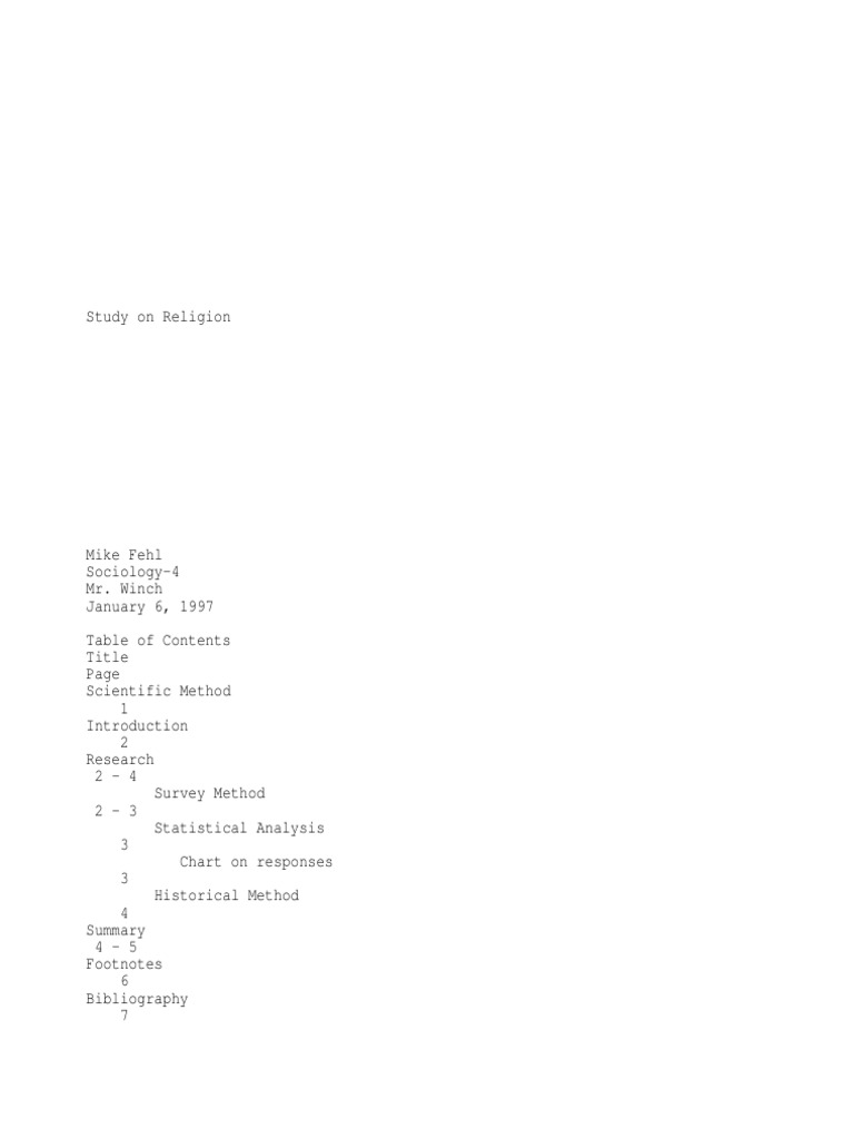 A Study On Religion | PDF