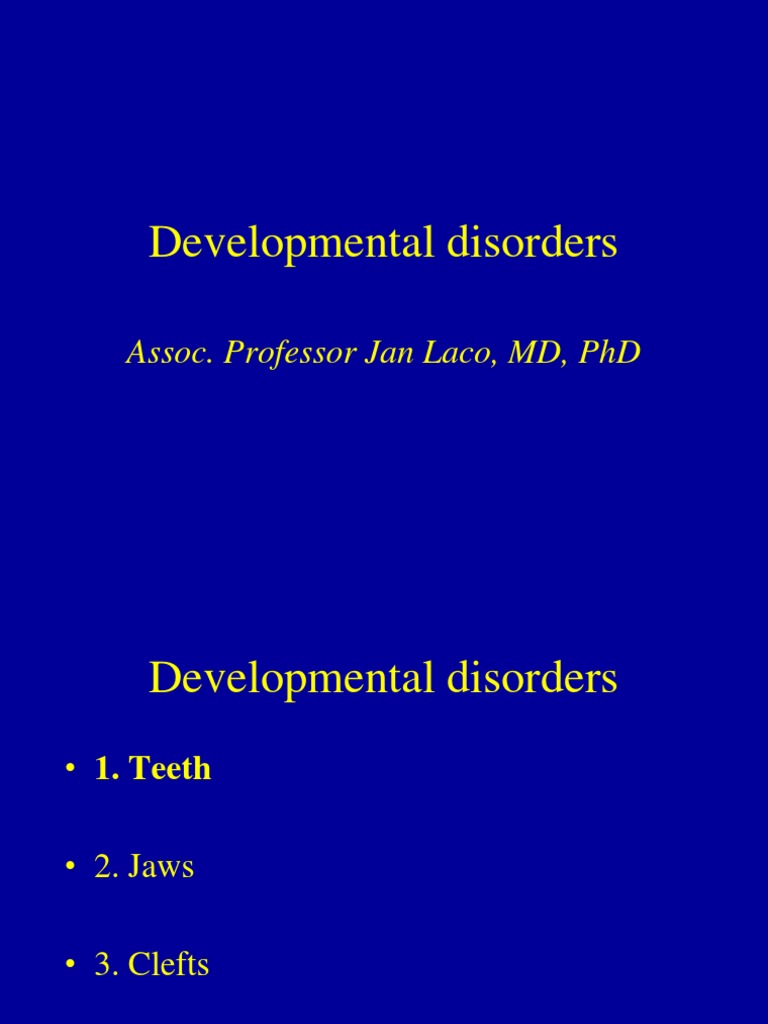 Developmental Disorders of Teeth and Jaws | PDF | Human Tooth | Tooth ...