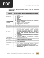 Estructura Del Reporte Final de Residencia Profesional | PDF | Business | Science