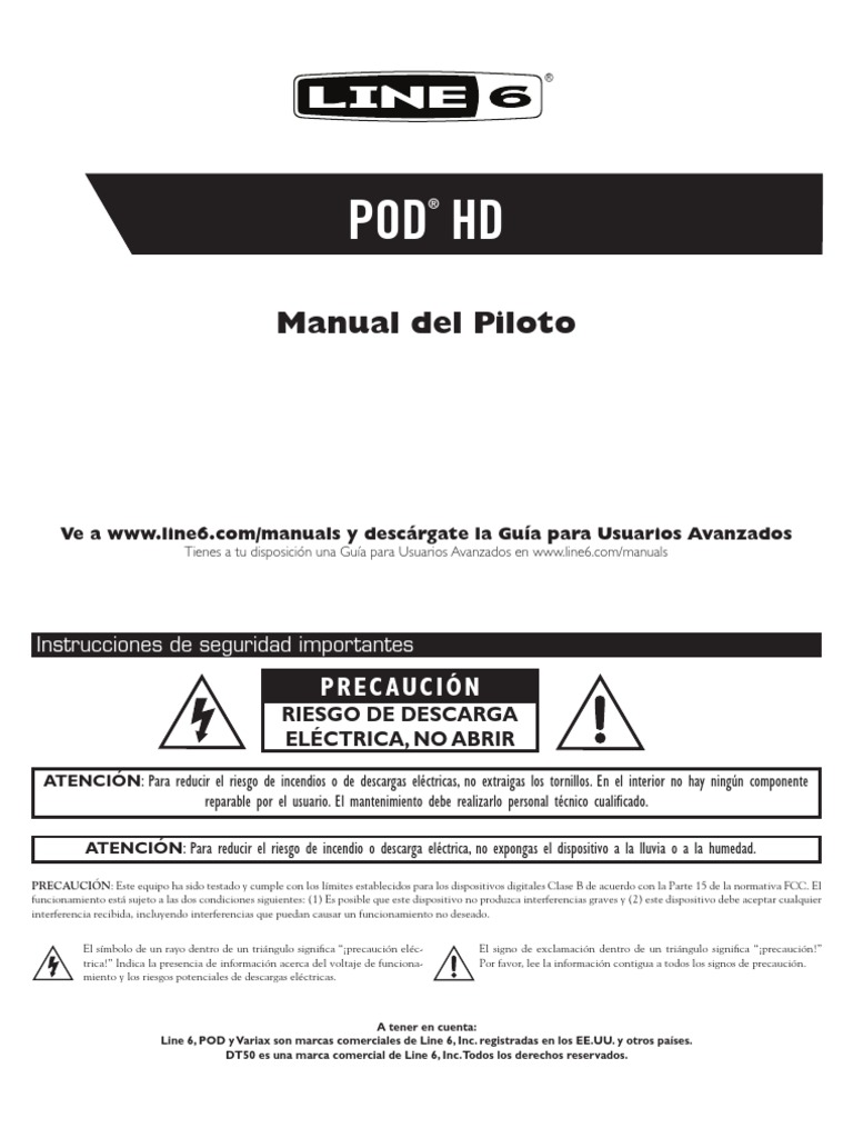 Pod HD | PDF | Distorsión | Guitarras