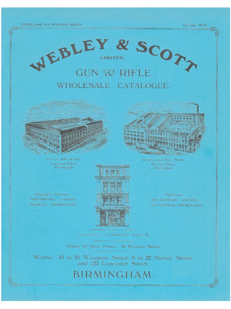 Webley & Scott 1914 Catalog PDF | PDF