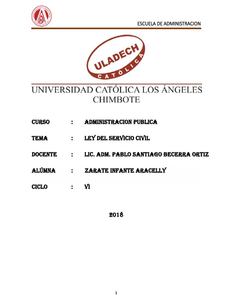 Ley Del Servicio Civil Pdf Pdf Administración Pública Derecho Laboral
