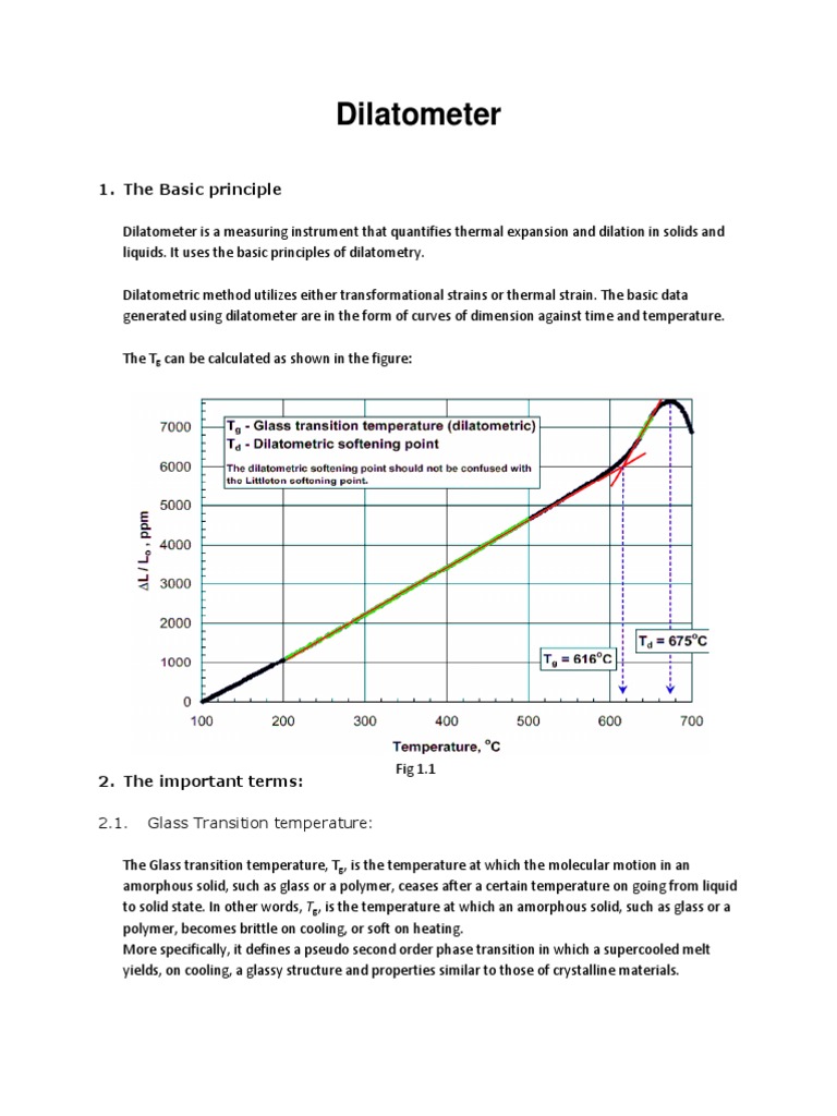 Designing of Dilatometer For Measurement of Glass Transition ...