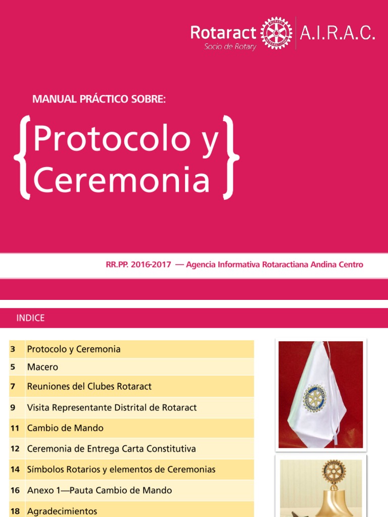 Protocolo Rotario | PDF | Clubes y Sociedades