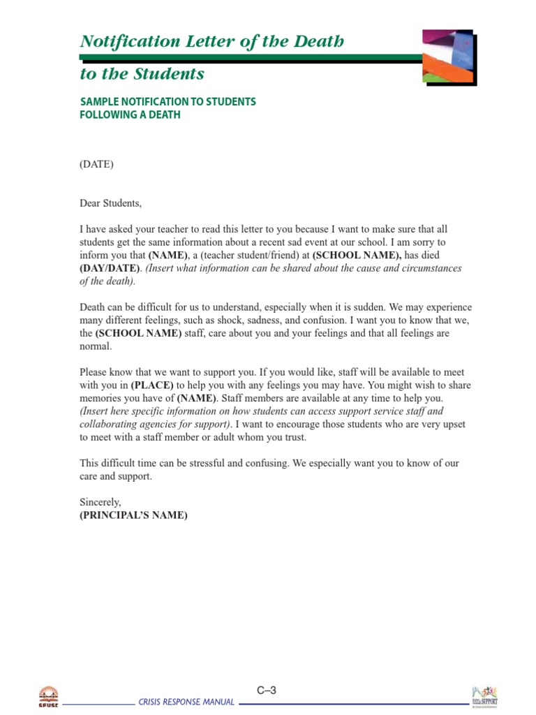 A Message of Compassion: A Sample Notification Letter to Students ...