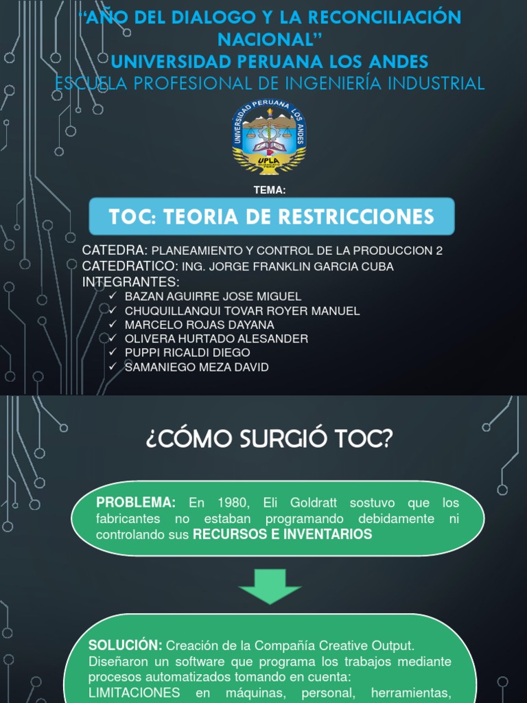 TOC: Teoría de restricciones | PDF | Inventario | Mercado (economía)