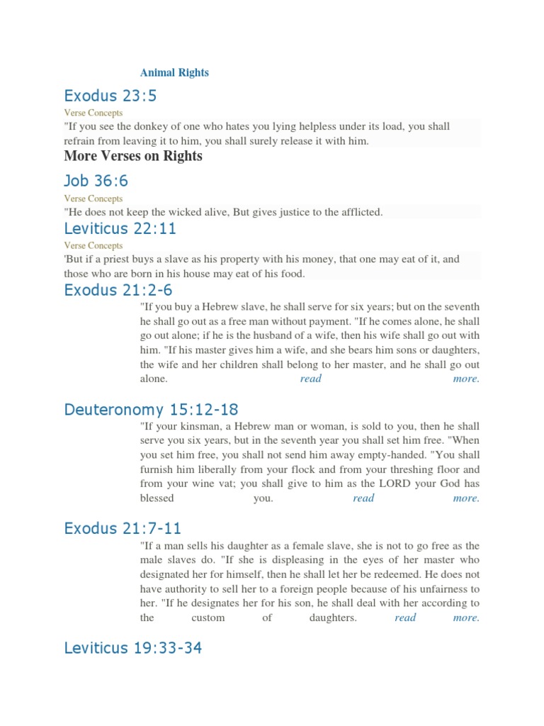 Human Rights Bible Verses | PDF | Jacob | The Gospel