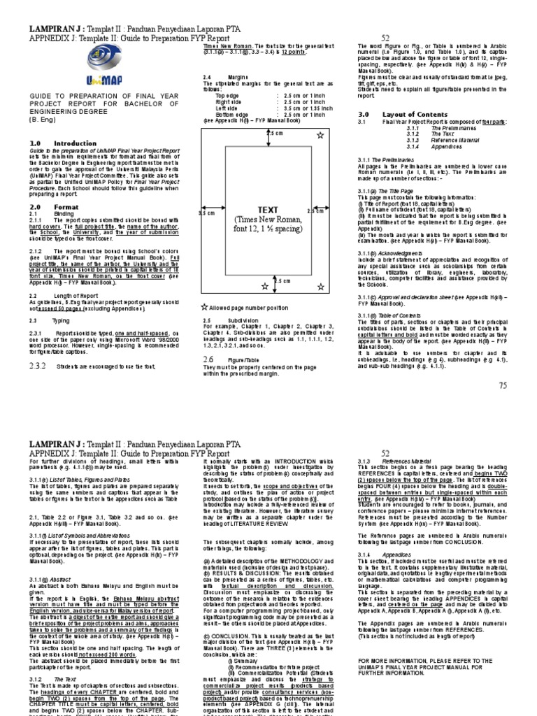 Fyp Ump Guidline | PDF | Books | Letter Case