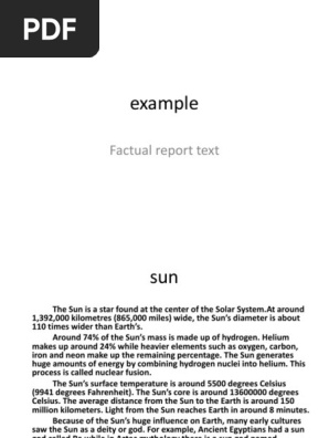 Example Factual Report PDF Tyrannosaurus Sun, 49% OFF