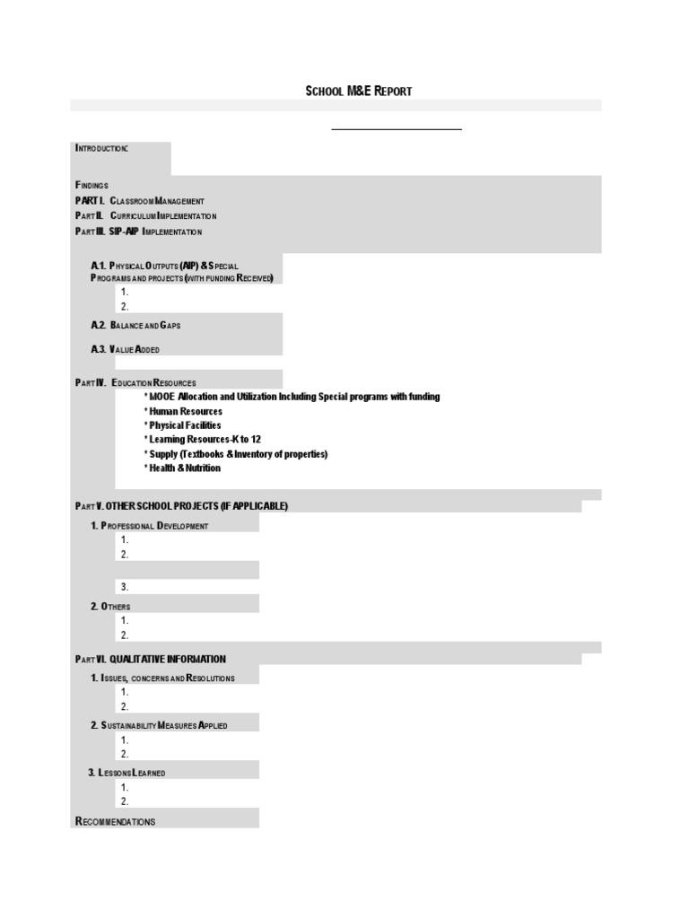 School ME Report | PDF | Science & Mathematics