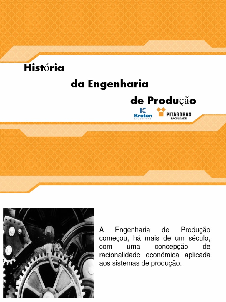 História Da Engenharia De Produção Pdf Engenharia Indústrias