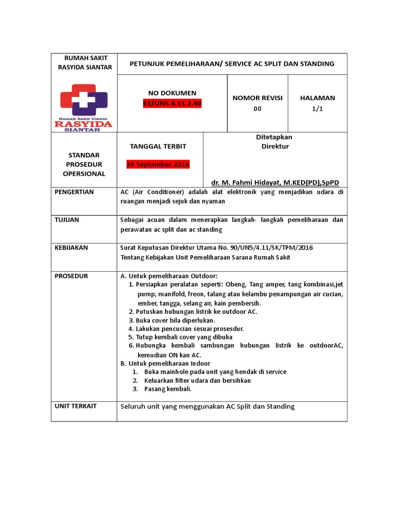 01 Sop Ac Standing Dan Split | PDF