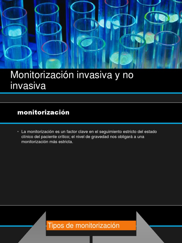 Monitorización Invasiva y No Invasiva | PDF | Electrocardiografia ...