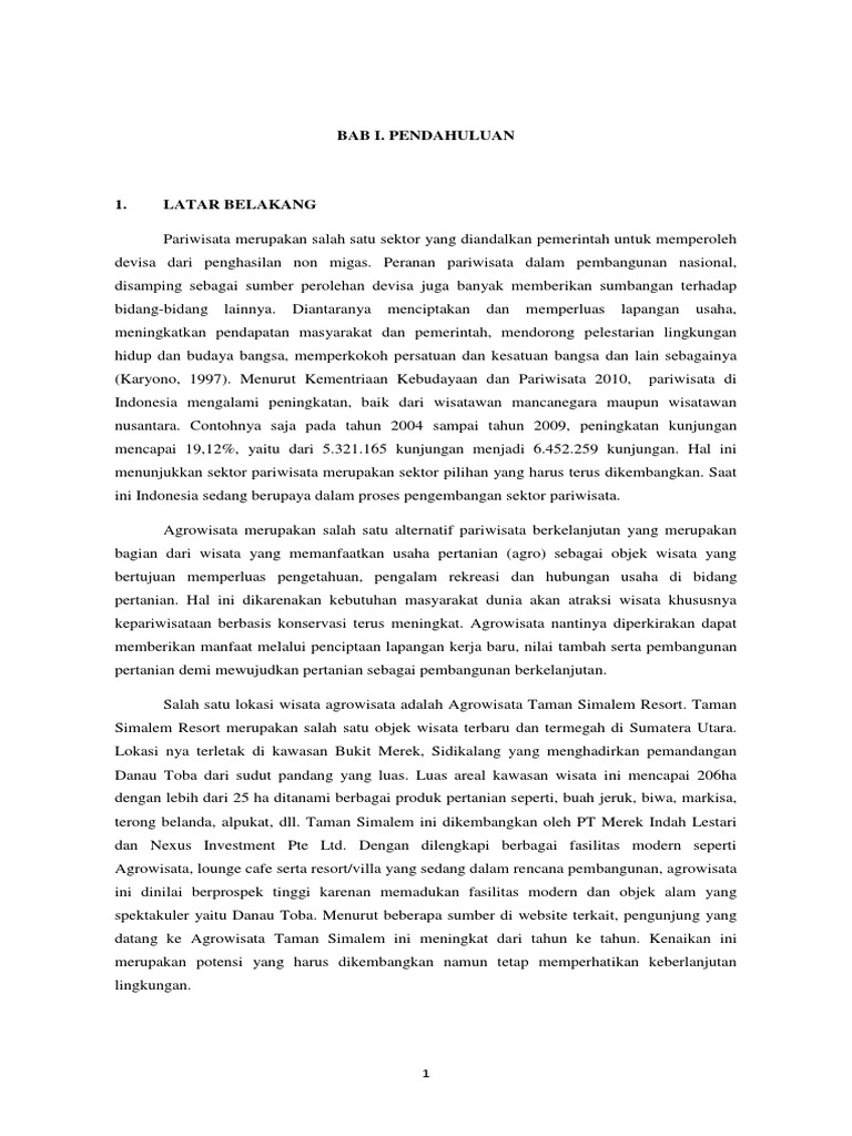 Proposal Agrowisata | PDF