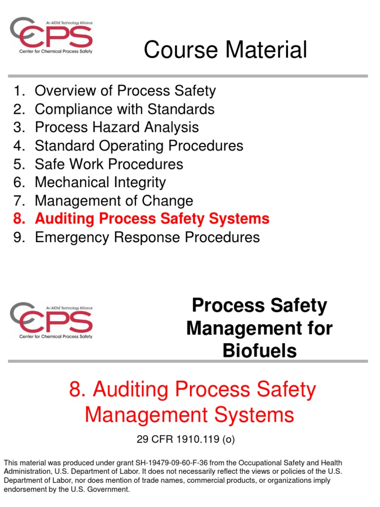 Auditing PSM Systems | PDF | Audit | Safety