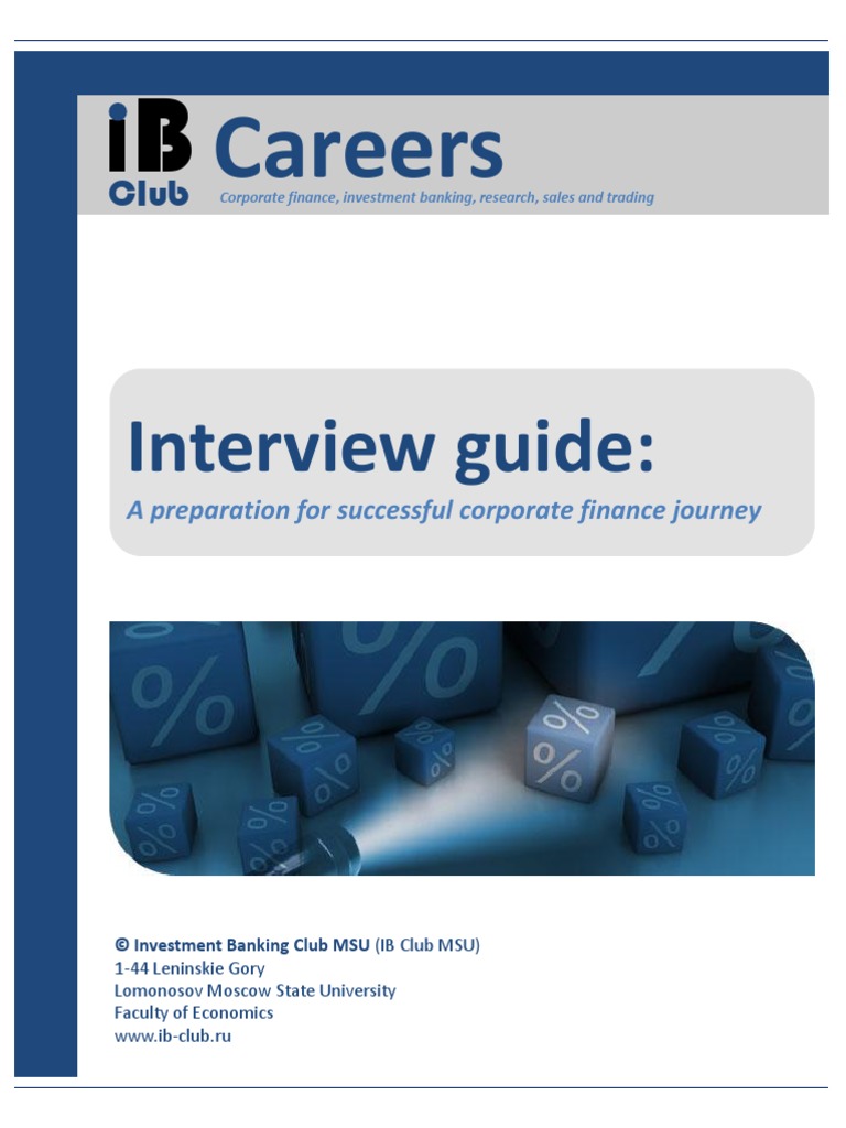 Ib Club Careers - Interview Tips PDF | PDF | Discounted Cash Flow ...