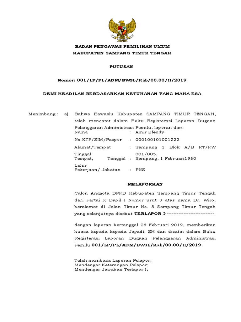 Putusan Ilustrasi | PDF