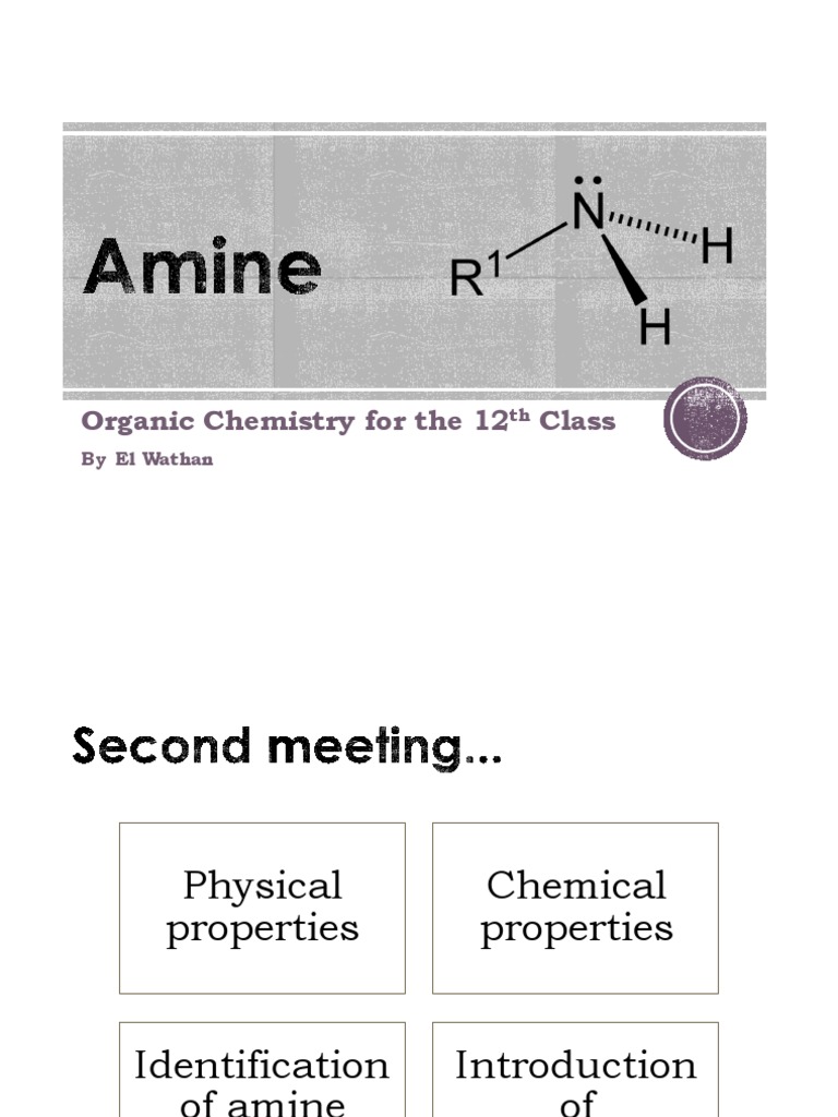 Organic Chemistry Amine 2 Pdf Amine Organic Chemistry