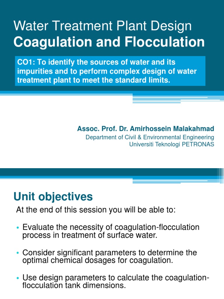 Coagulation and Flocculation in Water Treatment | PDF | Physical ...