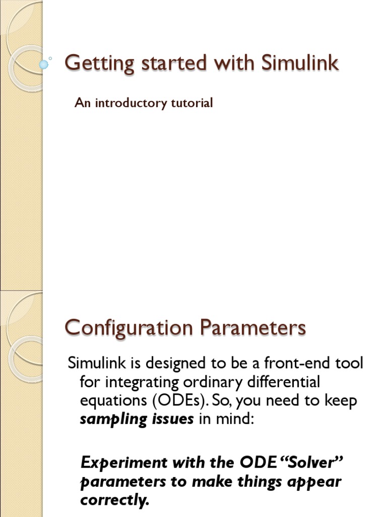 Getting Started With Simulink: An Introductory Tutorial | PDF ...