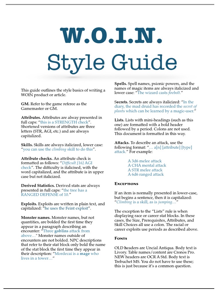 Woin Style Guide PDF | PDF | Letter Case | Graphic Design