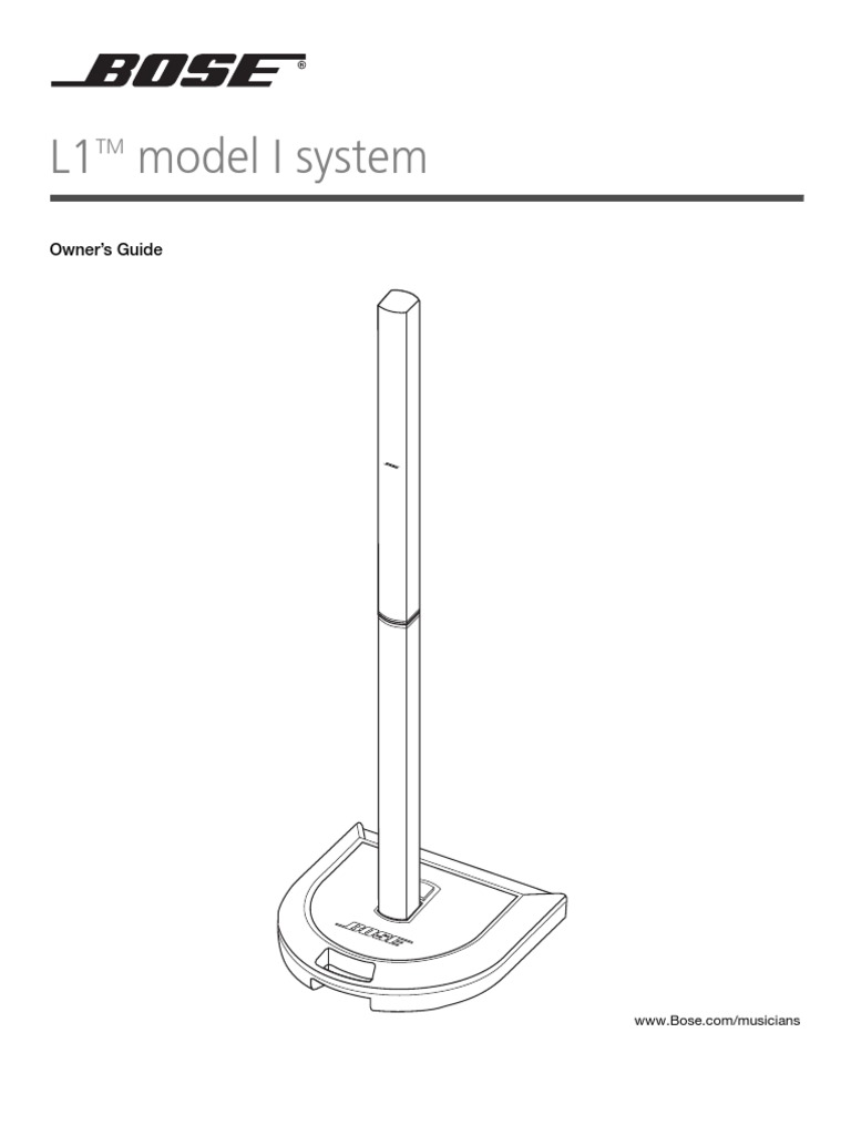 L1 Model I System: Owner's Guide | PDF | Ac Power Plugs And Sockets ...