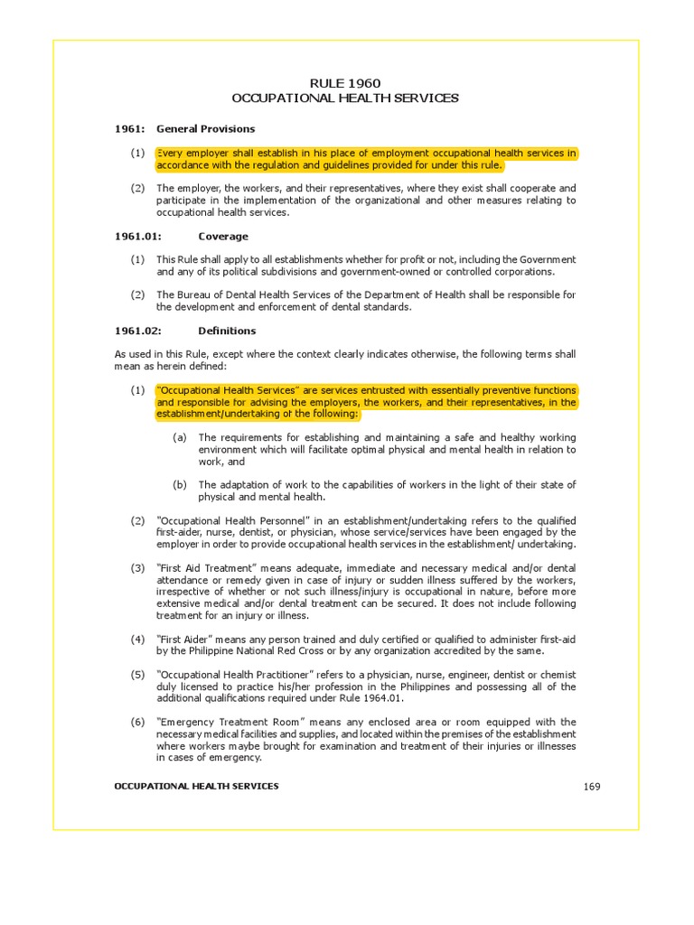 OSH Standards RULE 1960 PDF | PDF | Occupational Safety And Health ...