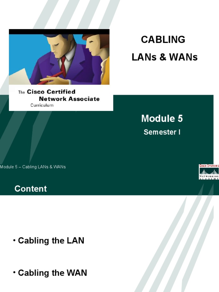 Cabling Lans And Wans Semester I Pdf Computer Network Network Switch