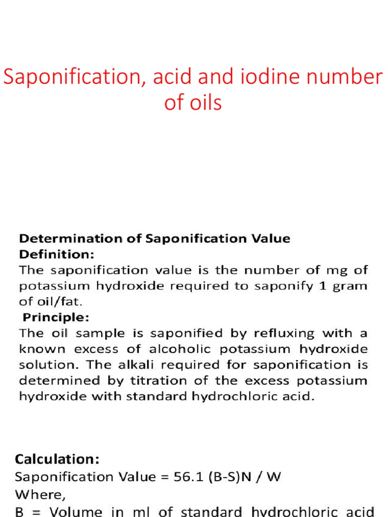 2 - Acid and Iodine Number of Oils | PDF