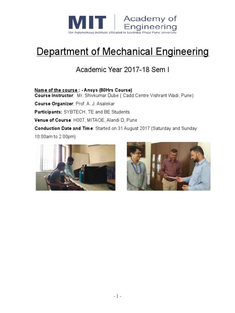 Add On Course Details Sem I 17-18 | PDF