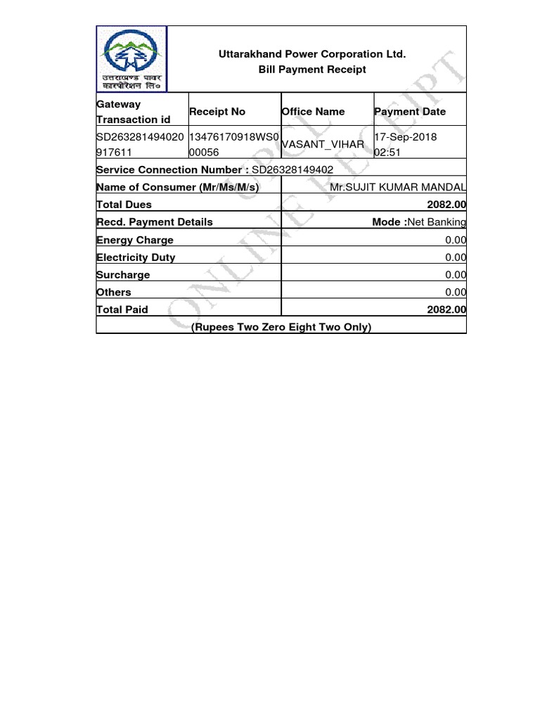 Electricity Bill - History PDF | PDF