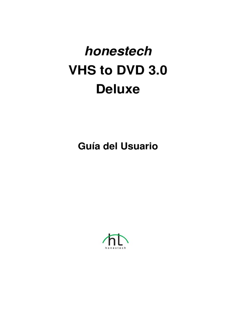 User Guide VHS To DVD30Dlx Es r8 02 | PDF | Vídeo | Formatos de medios