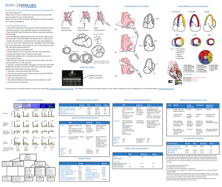 Echocardiography Standard Views Guide | PDF | Ventricle (Heart) | Heart ...