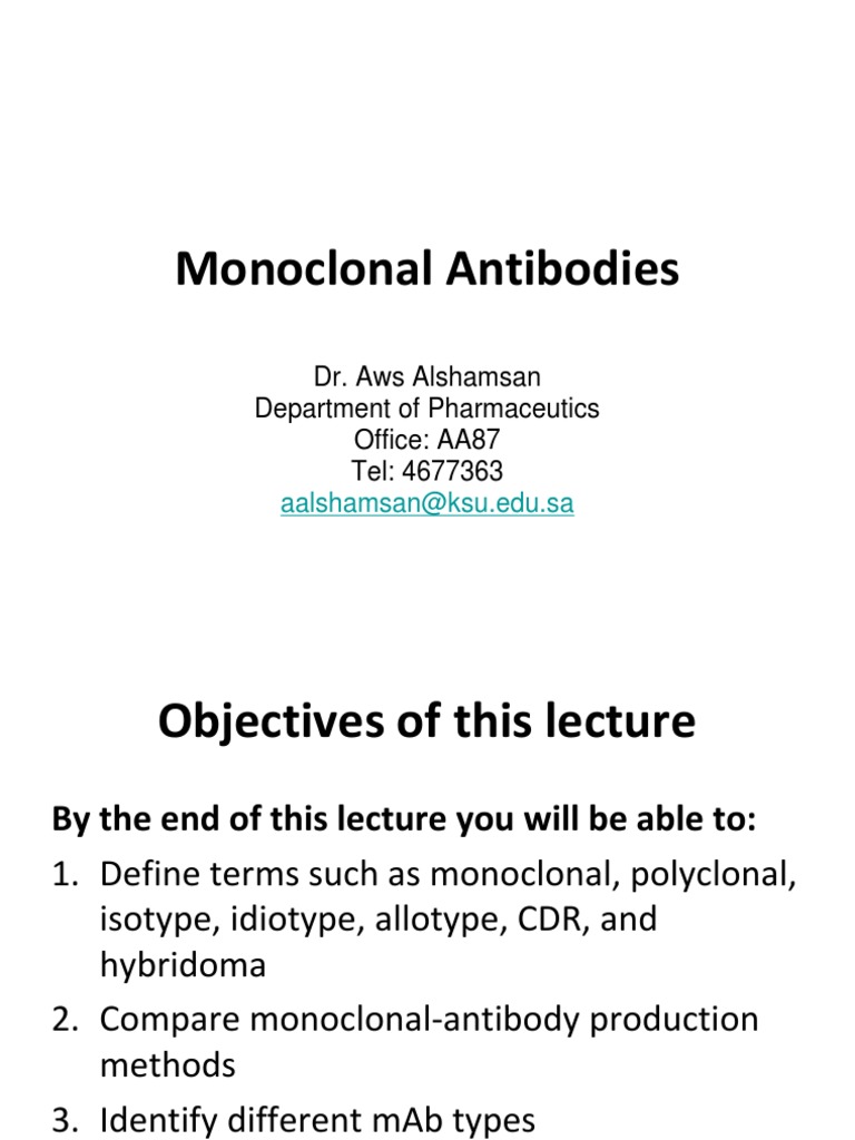 +12monoclonal Antibodies | PDF | Monoclonal Antibody | Polyclonal B ...