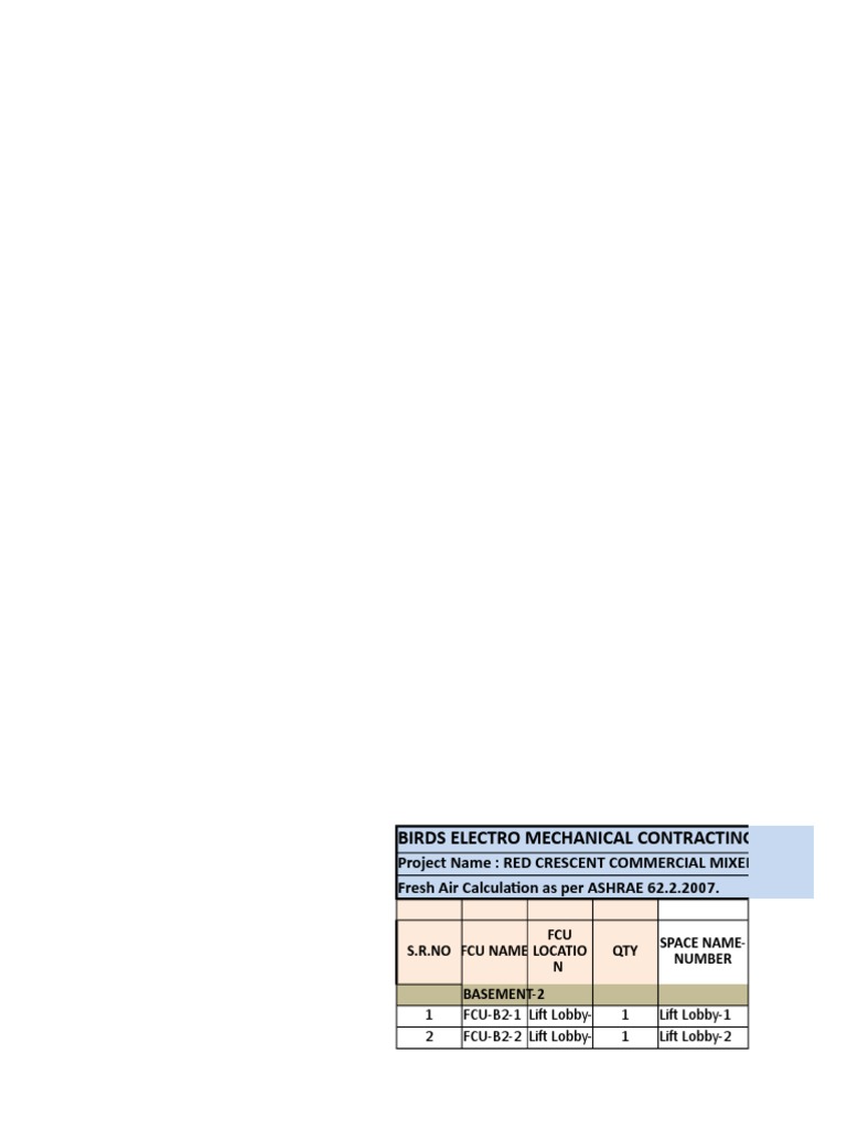 Fresh Air Calculation for Mixed Use Building | PDF | Nature