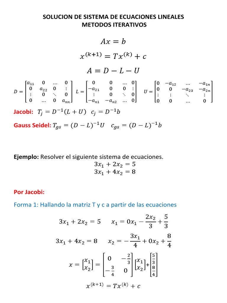 Metodos Iterativos | PDF | Iteración | Ecuaciones