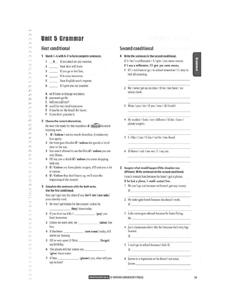 Conditional Sentences Exercises PDF | PDF