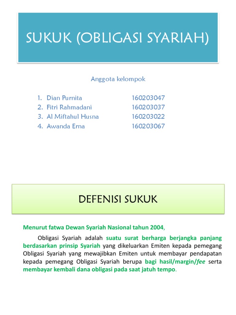 Sukuk (Obligasi Syariah) | PDF