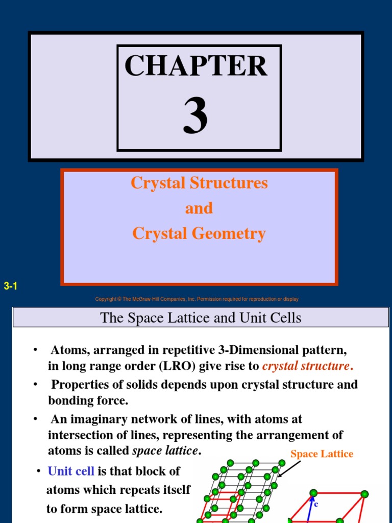 Crystal Structures and Crystal Geometry | PDF | Crystal Structure | X ...