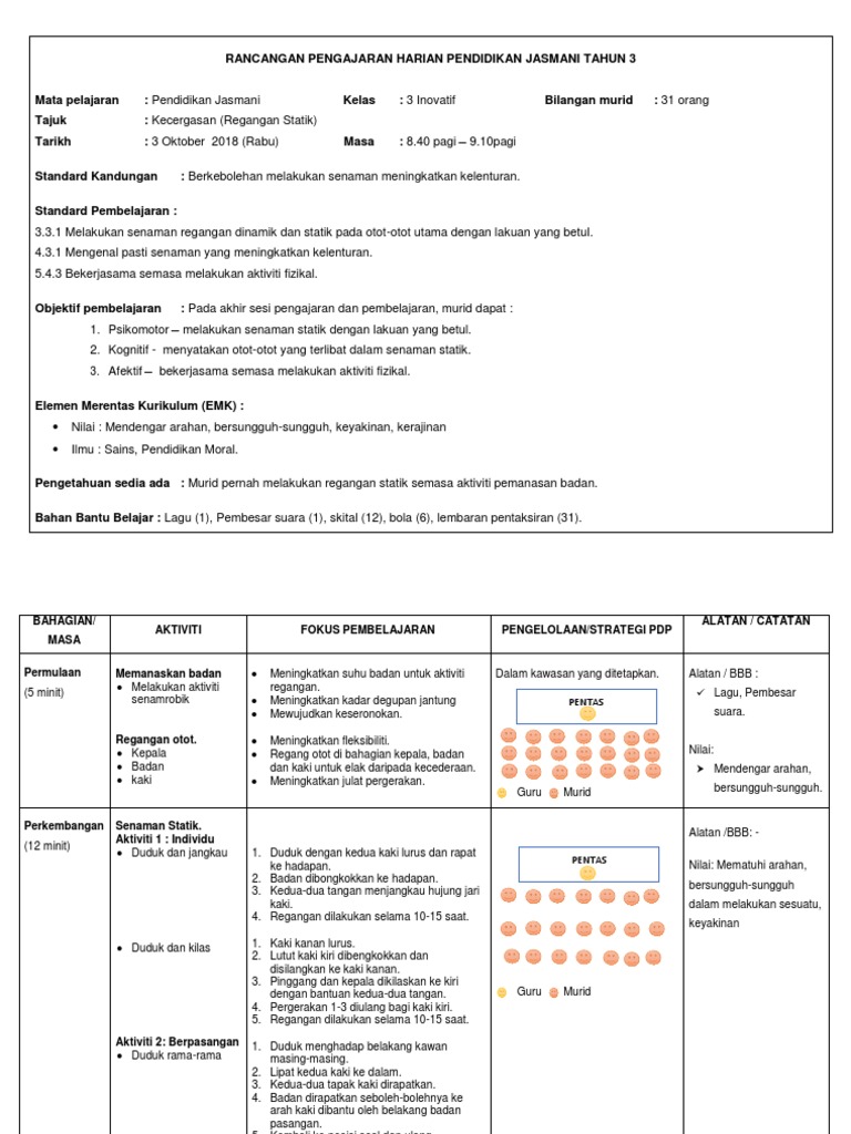 RPH PJ Regangan Statik 1 | PDF
