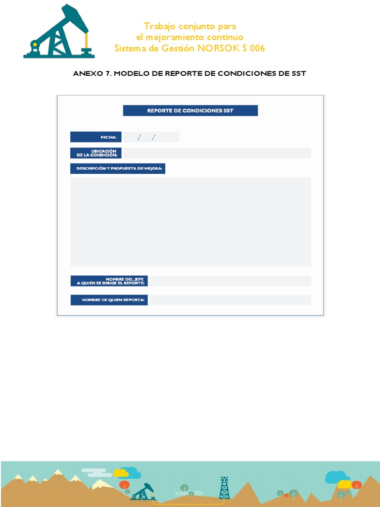 Anexo 7. Modelo Reporte Condiciones SST | PDF