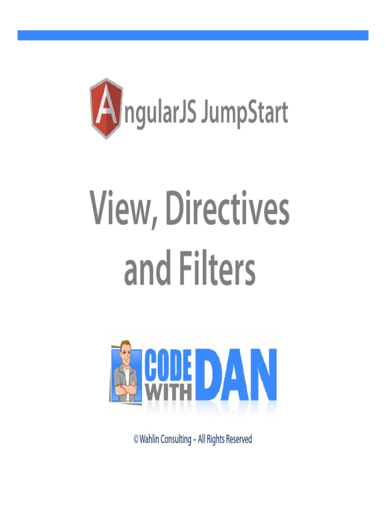 Ngularjs Jumpstart: View, Directives and Filters | PDF | Angular Js | Software Development