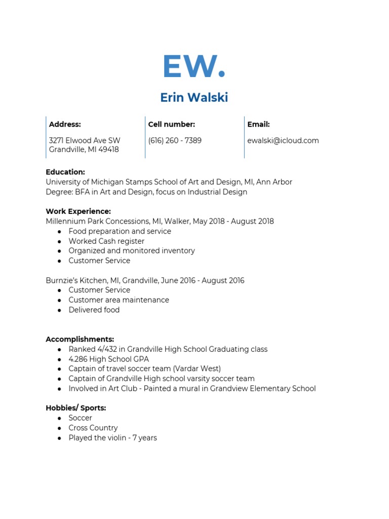 Resume 1 | PDF