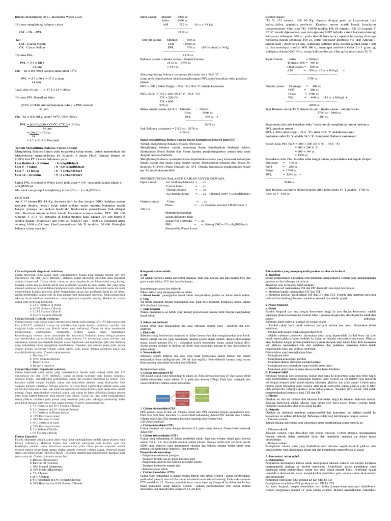 Rumus Menghitung IWL | PDF