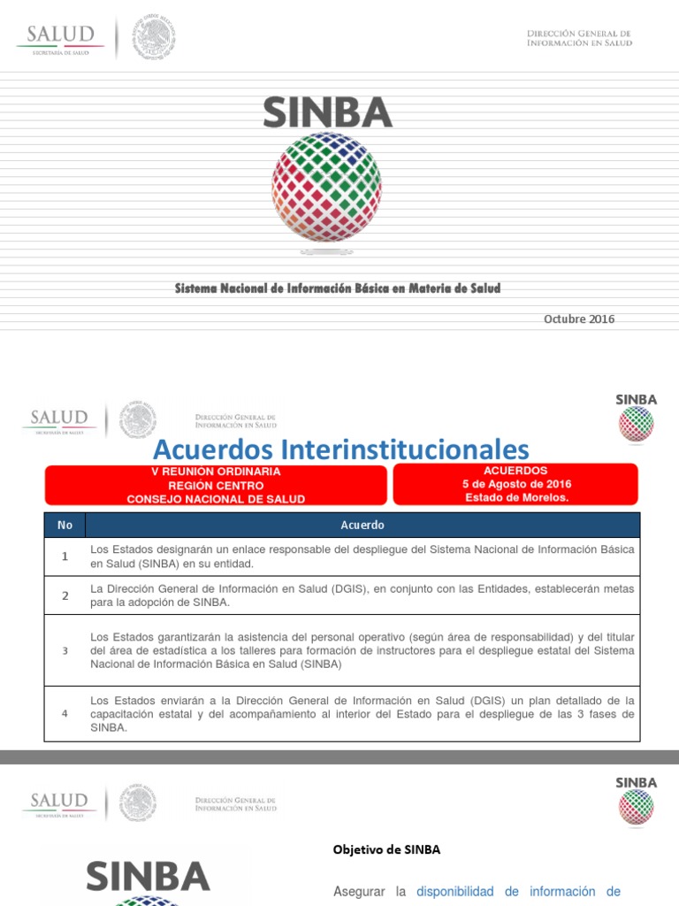 Presentación General SINBA | PDF | Información | Calidad (comercial)