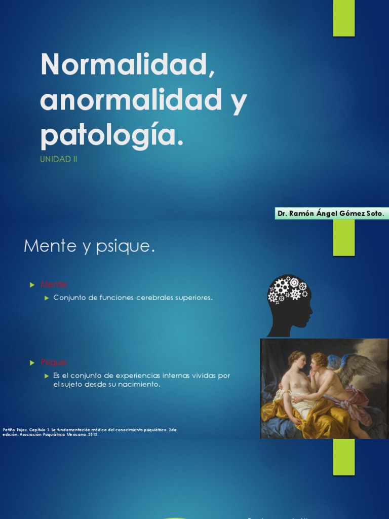 Unidad II Normalidad, Anormalidad y Patología | PDF | Psiquiatría ...