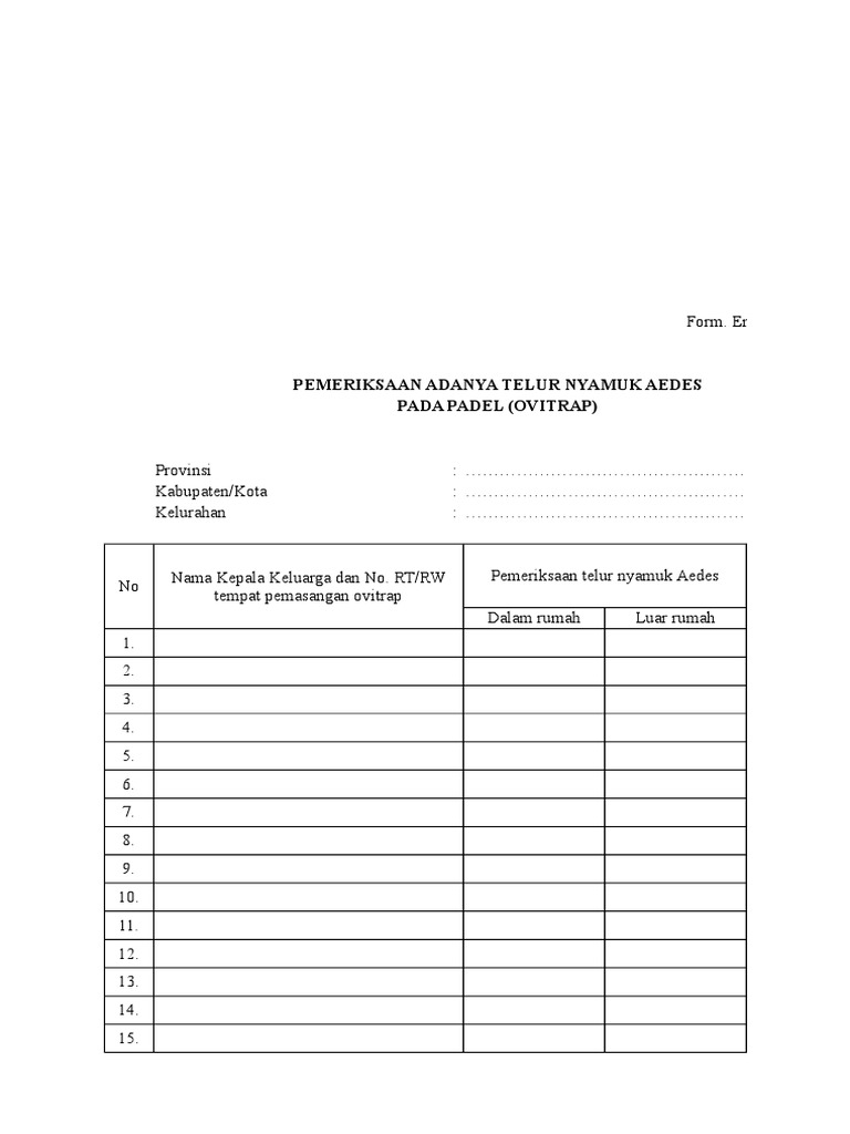 Form Survei DBD | PDF