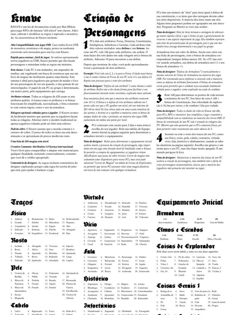 Knave_1.0_ptbr.pdf | Computadores pessoais | Jogos de RPG