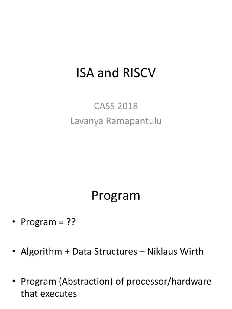 Risc V | PDF | Computer Program | Programming