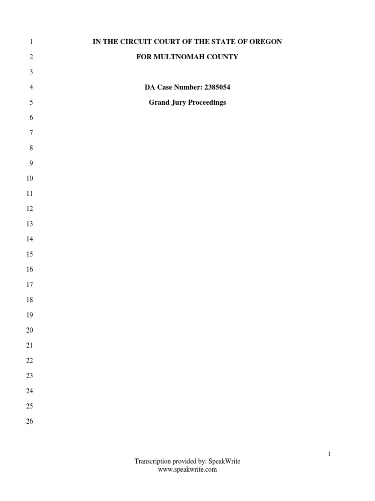 Grand Jury Transcript in Jason Washington Shooting | PDF | Police Car ...